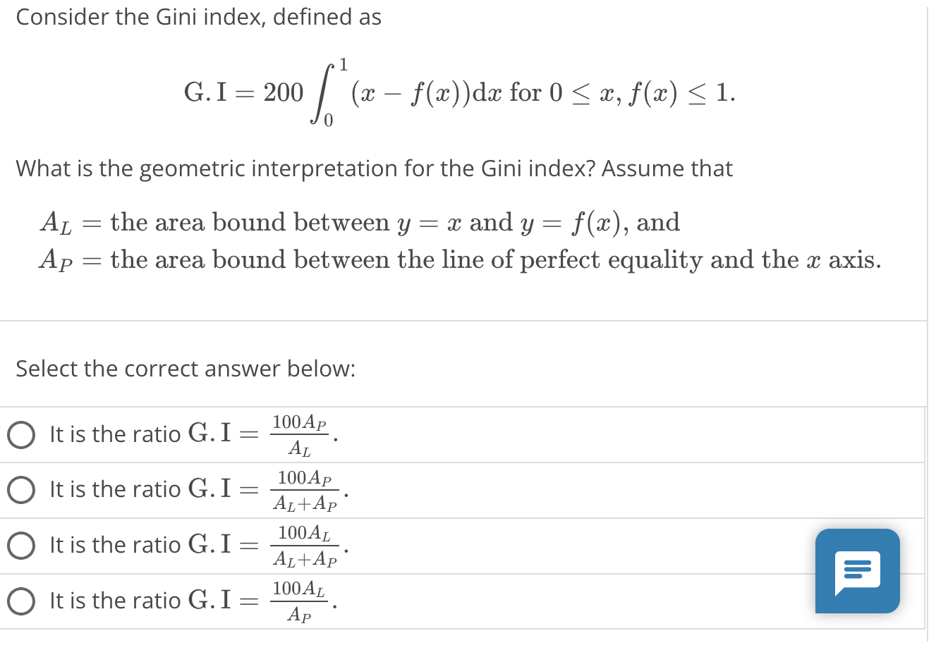 Solved Consider the Gini index, defined as | Chegg.com