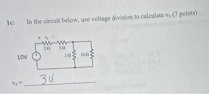 Solved 1a: Find vout for the circuit below ( 10 points)In | Chegg.com