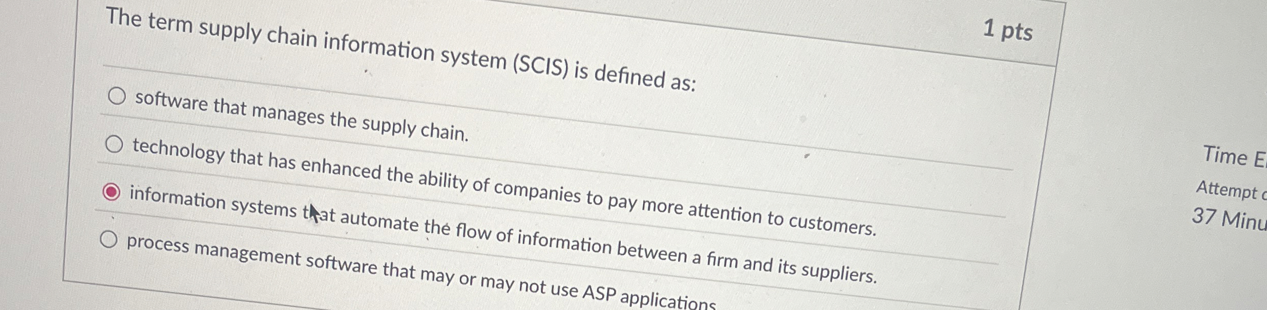 Solved The term supply chain information system (SCIS) ﻿is | Chegg.com