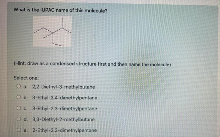 Solved What is the molecular formula of this molecule? | Chegg.com