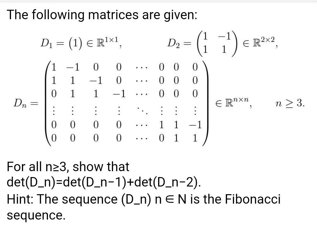 Solved The following matrices are given: | Chegg.com