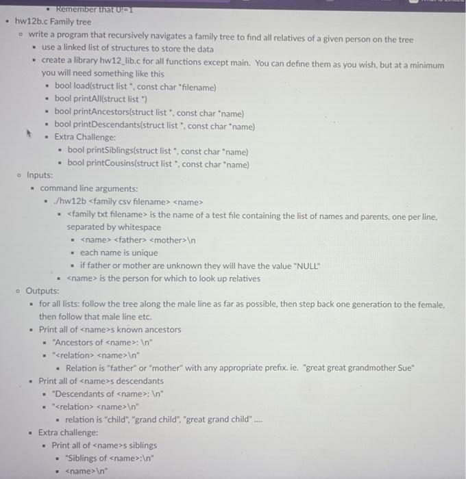 Solved - command line arguments: - /hw 12b - > In - each | Chegg.com
