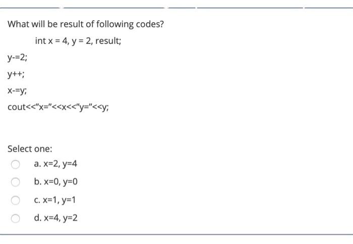 Solved Which of the following is correct identifier in C++? | Chegg.com