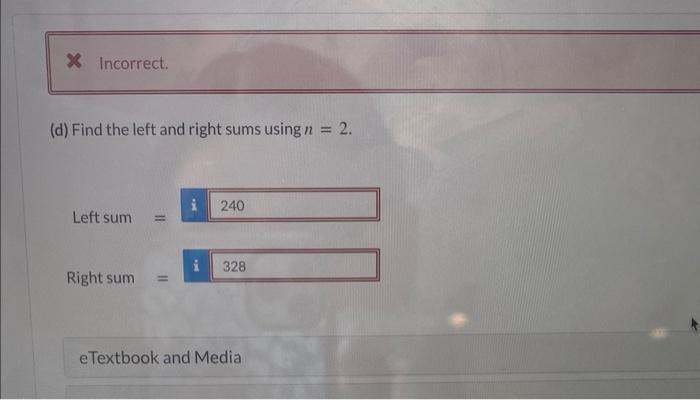 Solved Use the expressions for left and right sums and the | Chegg.com