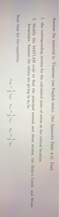 Solved Material Modulus of Rigidity G Mpsi GPa 3.9 26.9 | Chegg.com