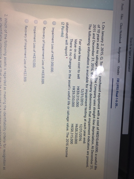 Solved Search or type a command Posts Files Class Notebook | Chegg.com