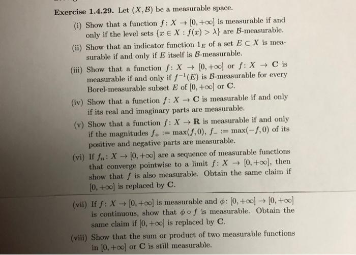 A Exercise 1 4 29 Let X B Be A Measurable Space
