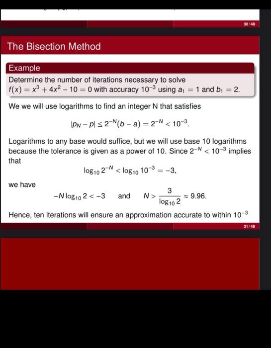 Solved Example Use the method of False Position to find a | Chegg.com