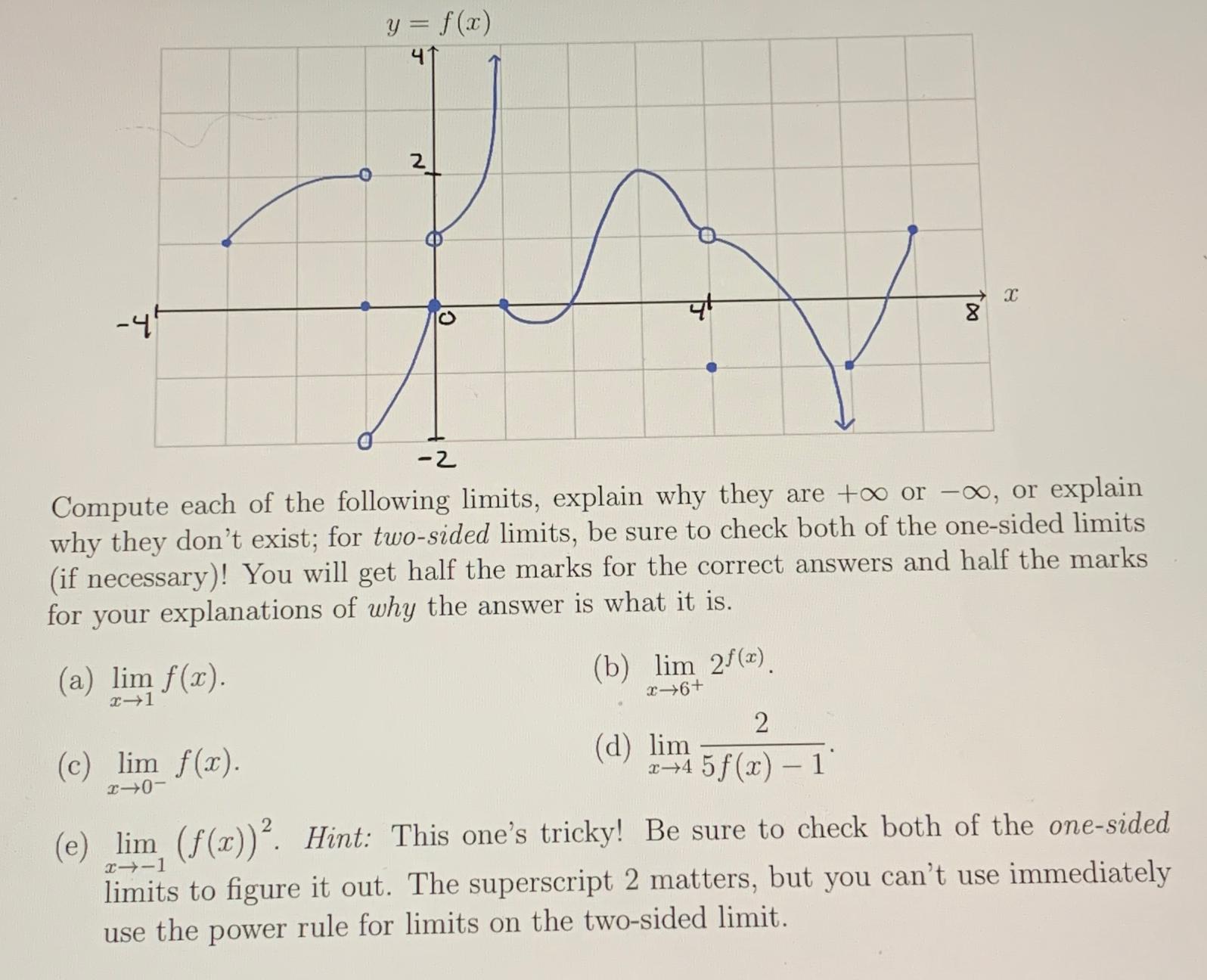Solved Compute each of the following limits, ﻿explain why | Chegg.com