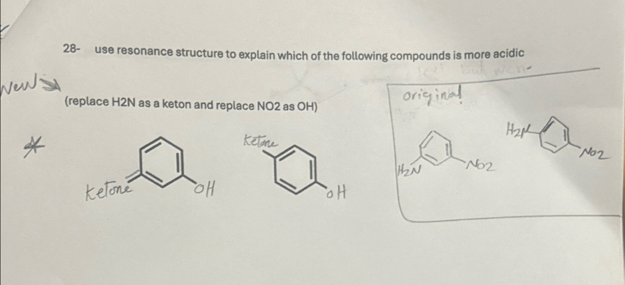 use resonance structure to explain which of the | Chegg.com
