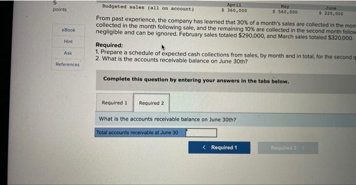 Solved Exercise 8-1 (Algo) Schedule of Expected Cash | Chegg.com