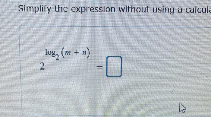 Solved Simplify the expression without using a calcul: | Chegg.com