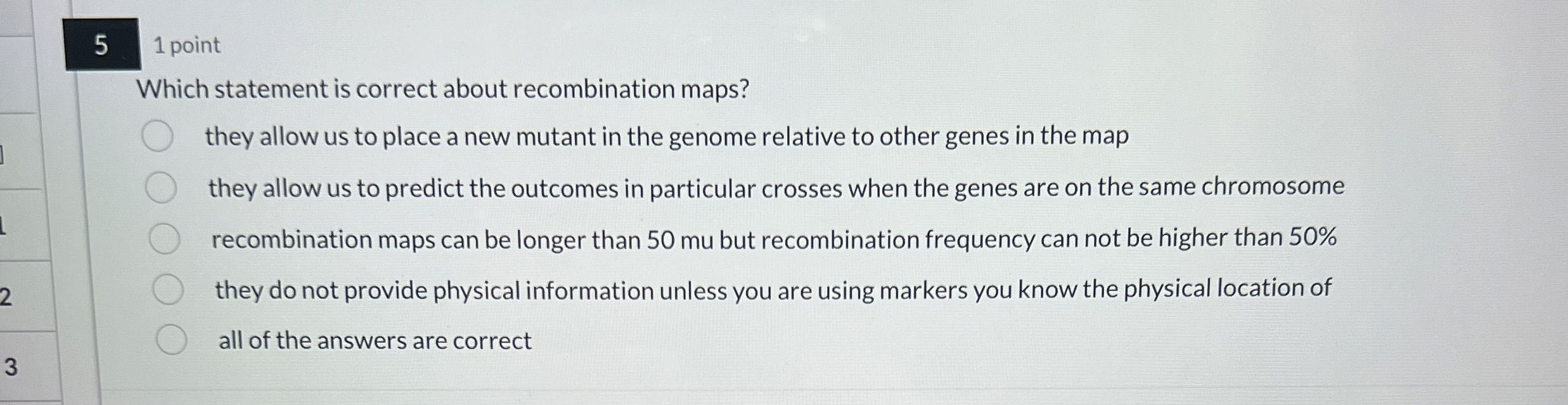 Solved Which statement is correct about recombination | Chegg.com