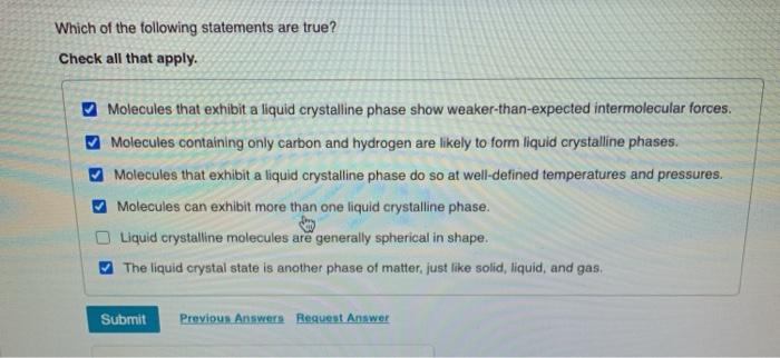 Solved Which of the following statements are true? Check all | Chegg.com