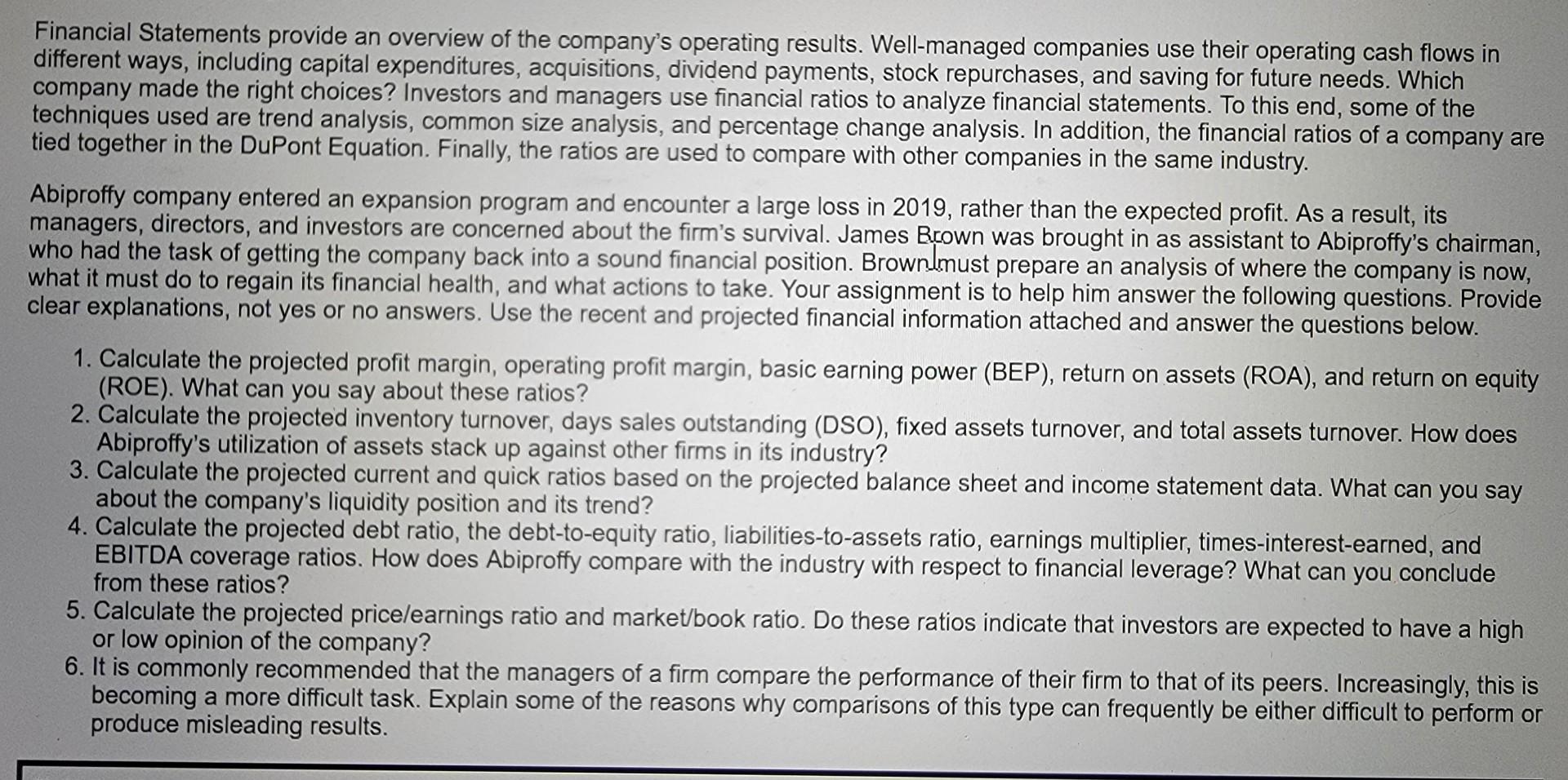 Solved Financial Statements provide an overview of the | Chegg.com