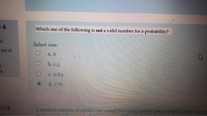 Solved Which one of the following is not a valid number for | Chegg.com
