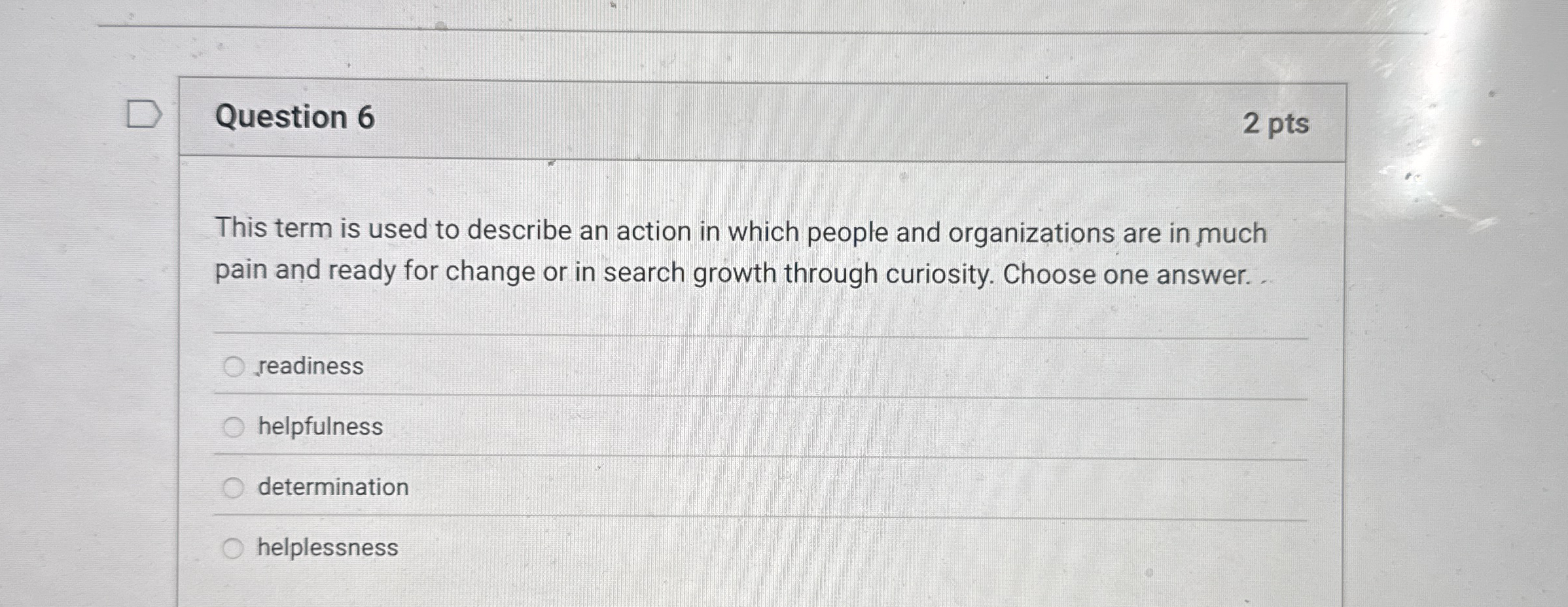 Solved Question 62 ﻿ptsThis term is used to describe an | Chegg.com