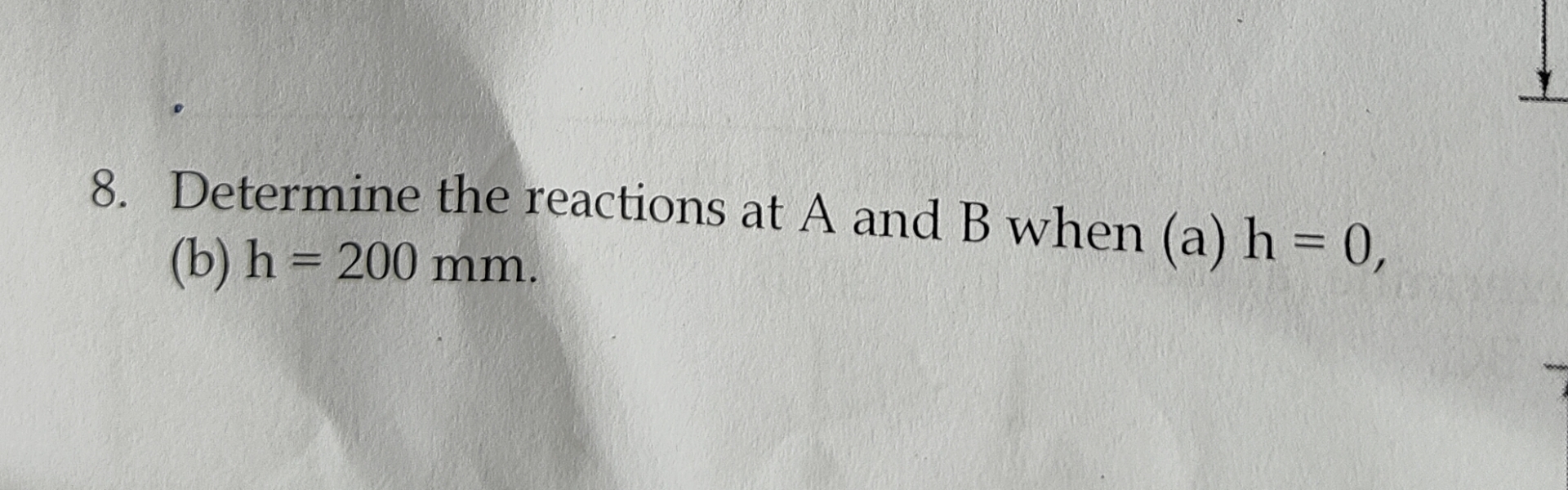 Solved Determine the reactions at A and B ﻿when | Chegg.com