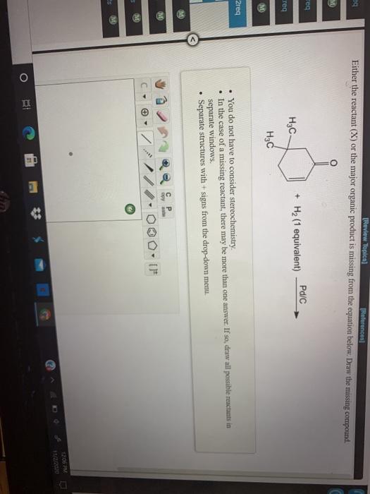 Solved [Review Topical [References! Either the reactant (X) | Chegg.com