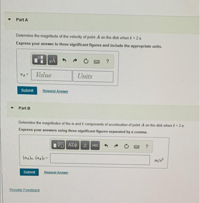 Solved a The angular acceleration of the disk is defined by | Chegg.com