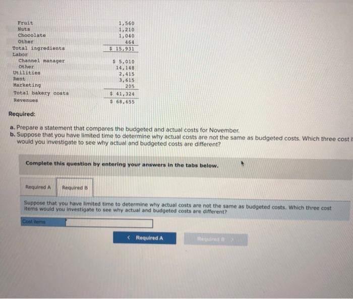 Solved Problem 1-49 (Algo) Cost Data for Managerial | Chegg.com