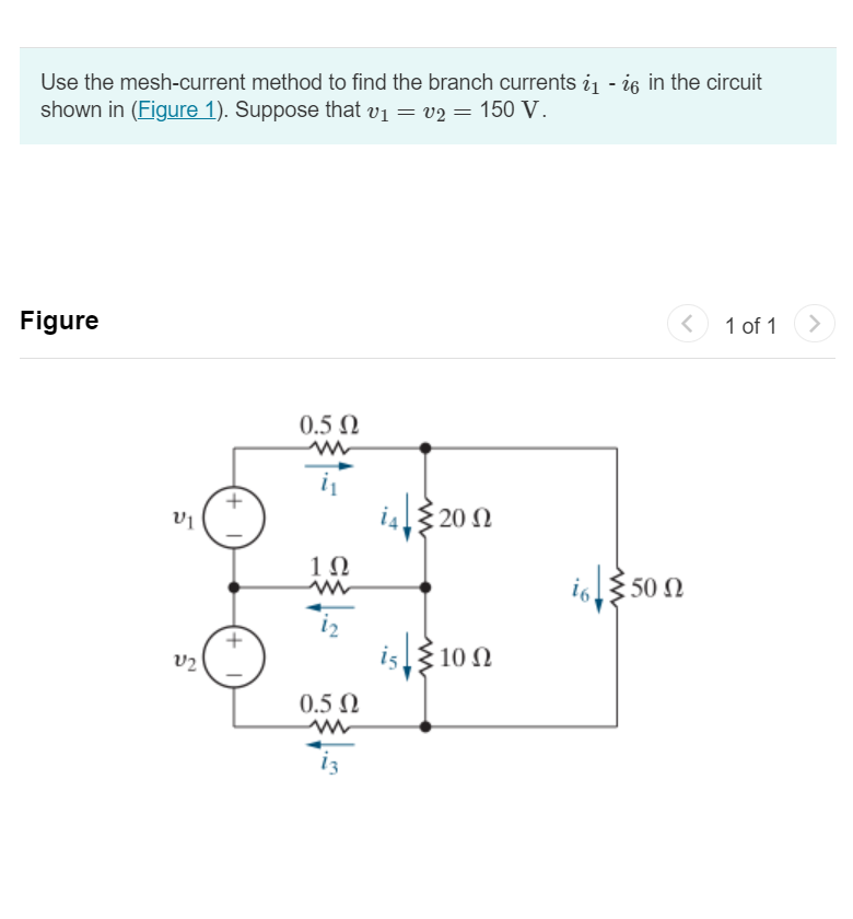 Solved Use the mesh-current method to find the branch | Chegg.com