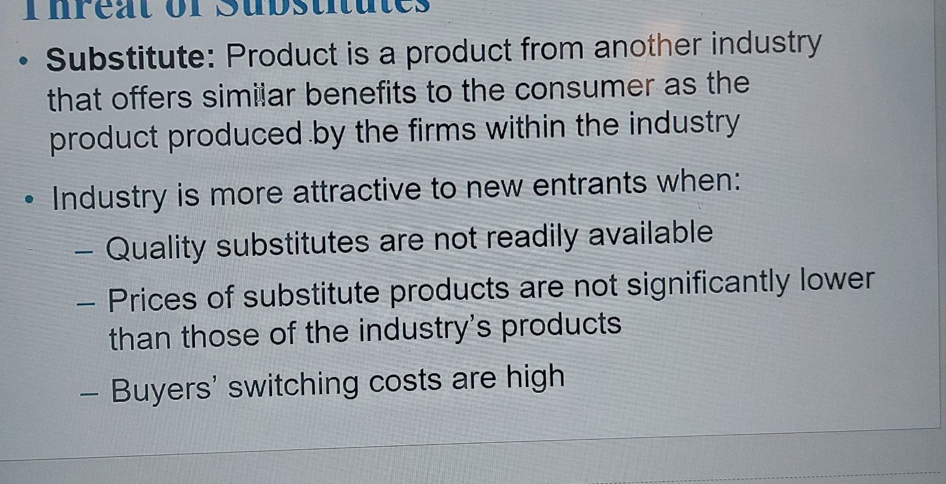 Solved Substitute: Product is a product from another | Chegg.com