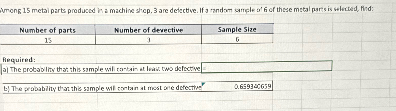 Solved Answer in excel format. Not understanding part A. | Chegg.com
