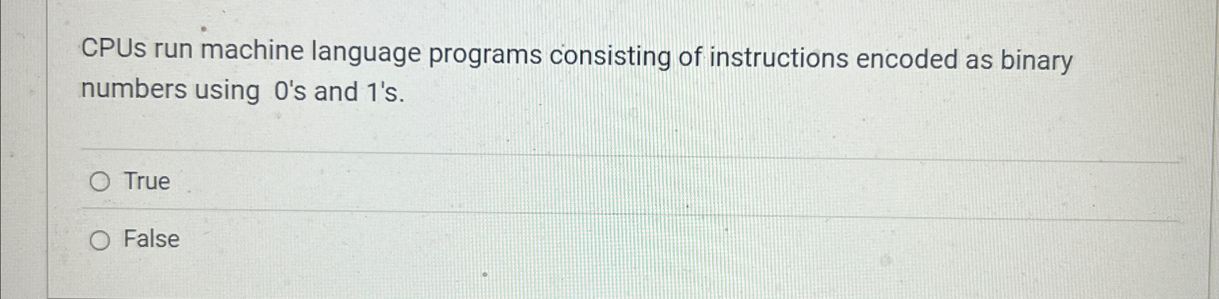 Solved CPUs run machine language programs consisting of | Chegg.com