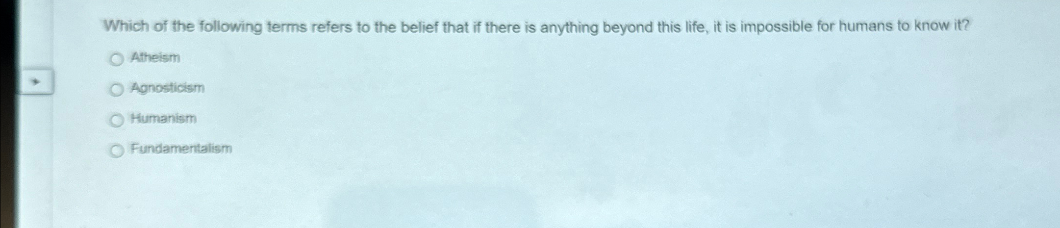 Solved Which of the following terms refers to the belief | Chegg.com