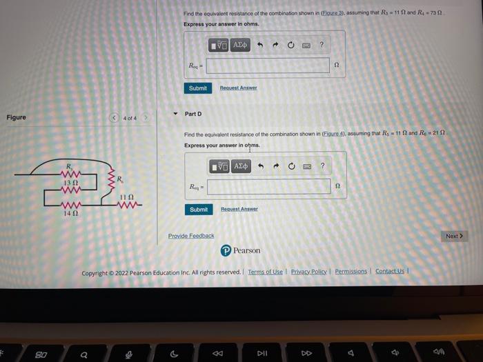 Solved Find the equivalent resistance of the combination | Chegg.com
