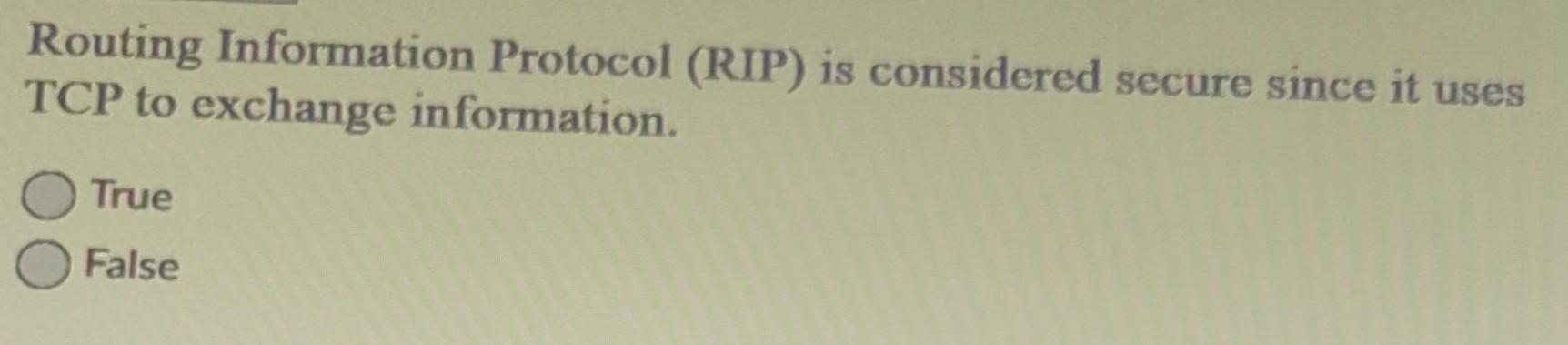 Solved Routing Information Protocol (RIP) is considered | Chegg.com