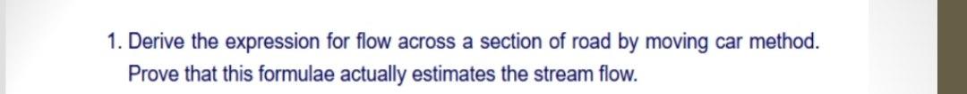 Solved 1. Derive the expression for flow across a section of | Chegg.com