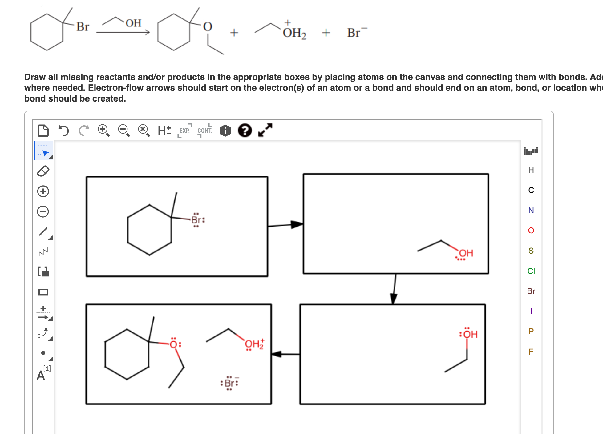 Solved Draw all missing reactants and/or products in the | Chegg.com