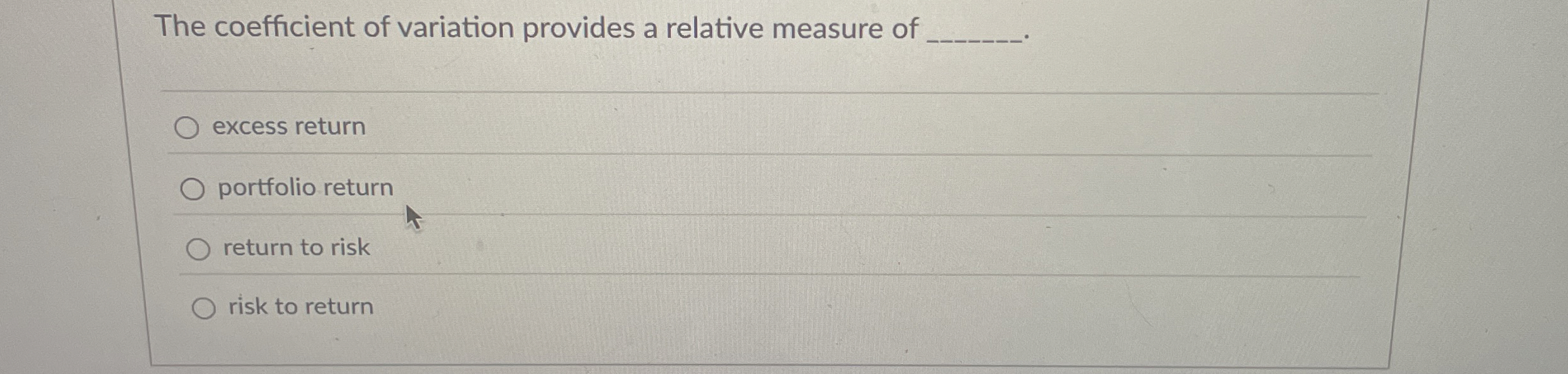 Solved The coefficient of variation provides a relative | Chegg.com