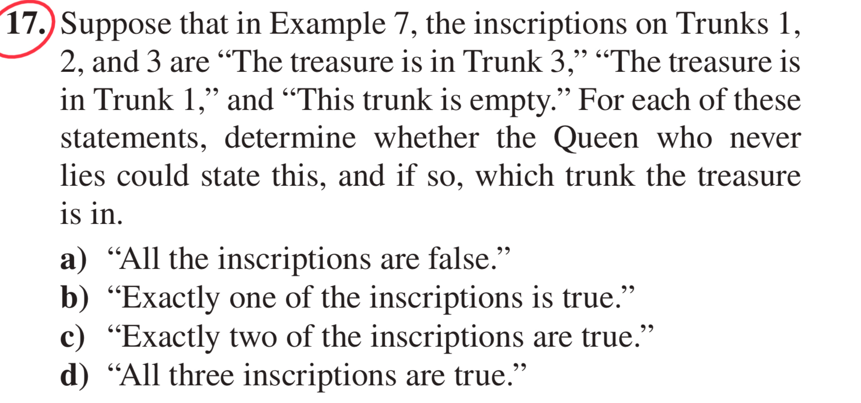 Solved Suppose that in Example 7, ﻿the inscriptions on | Chegg.com