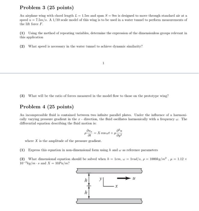 Solved Problem 3 ( 25 points) An airplane wing with chord | Chegg.com
