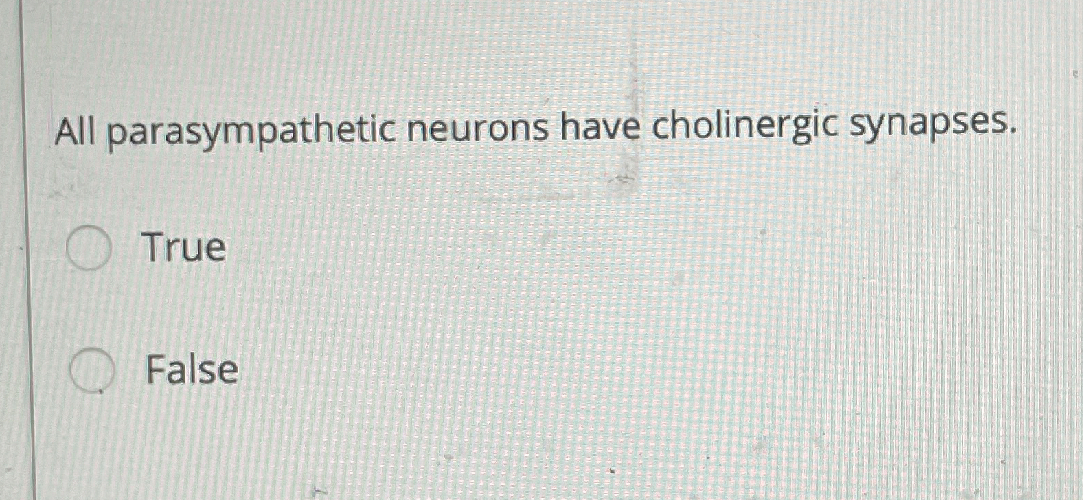 Solved All parasympathetic neurons have cholinergic | Chegg.com
