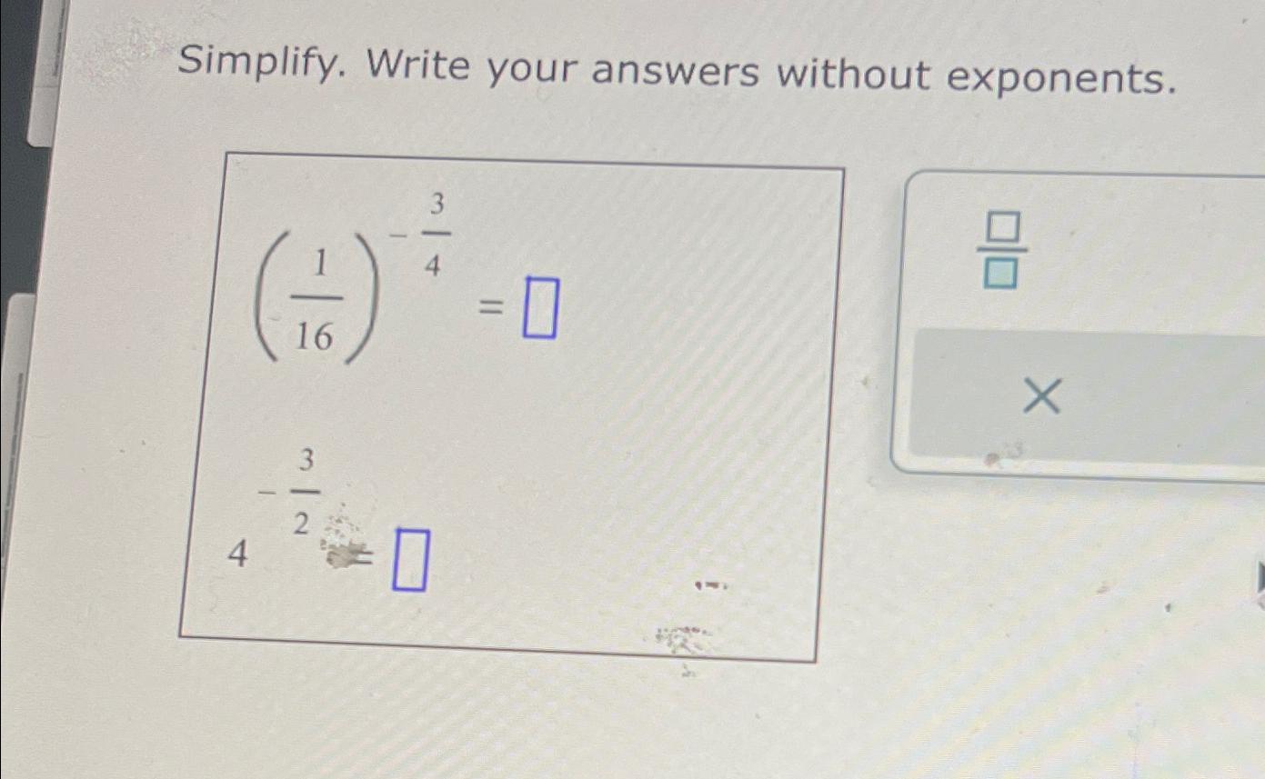 Solved Simplify. Write your answers without | Chegg.com