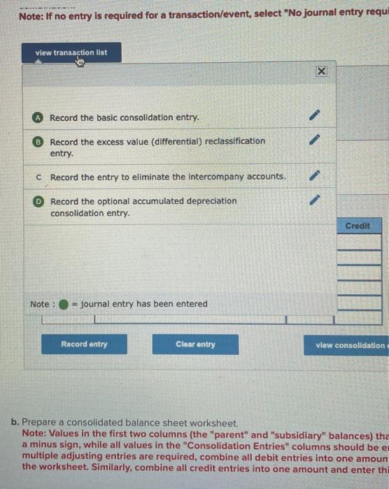 Solved Exercise 5-6 (Static) Majority-Owned Subsidiary | Chegg.com