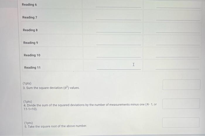 Solved Deviation and standard deviation calculations | Chegg.com