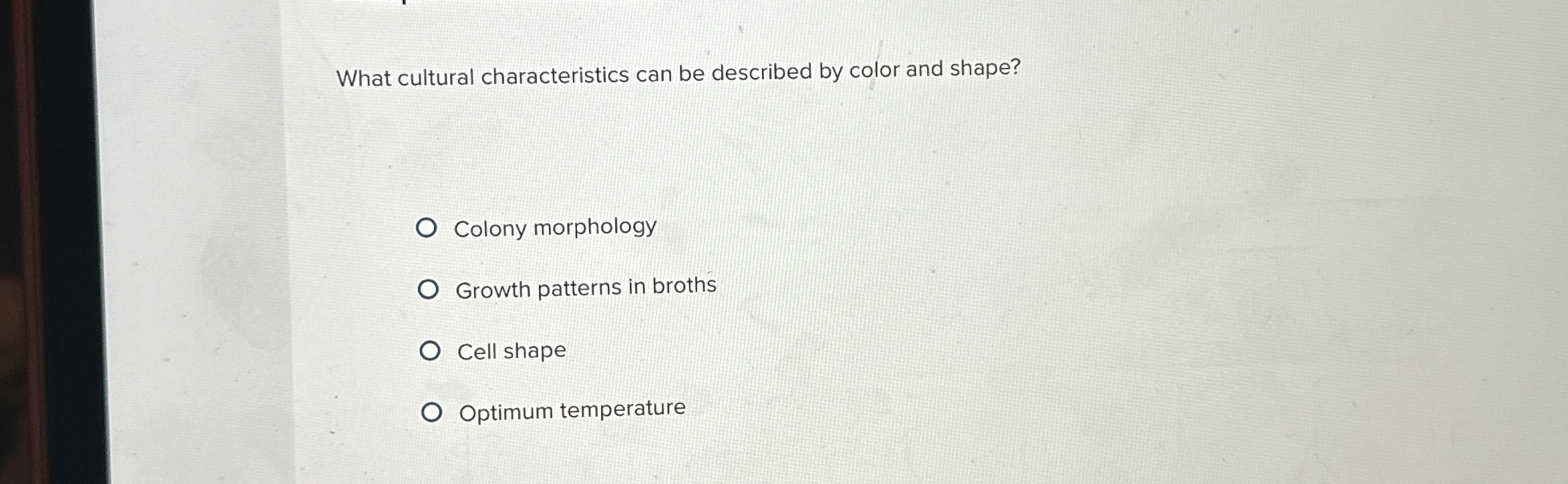 Solved What cultural characteristics can be described by | Chegg.com