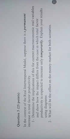 Solved Question 3 (25 ﻿points)In the context of the Real | Chegg.com