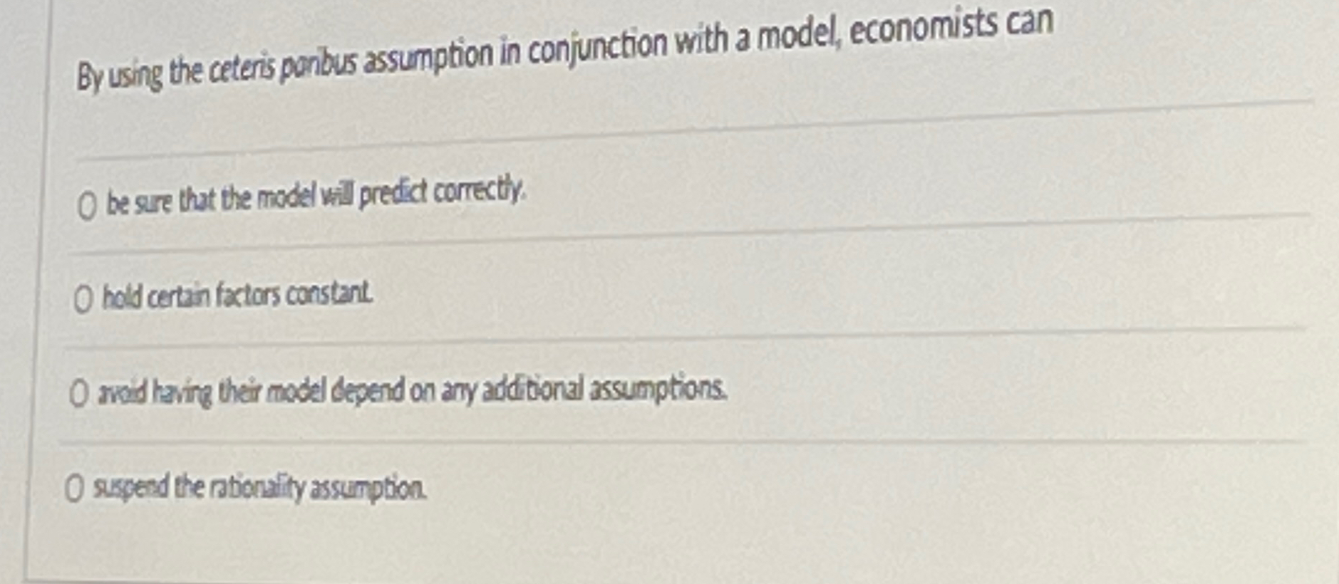 Solved By using the ceteris poribus assumption in | Chegg.com