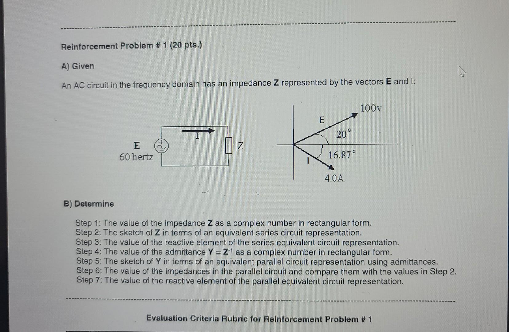 Solved Reinforcement Problem # 1 ( 20 pis.) A) Given An AC | Chegg.com