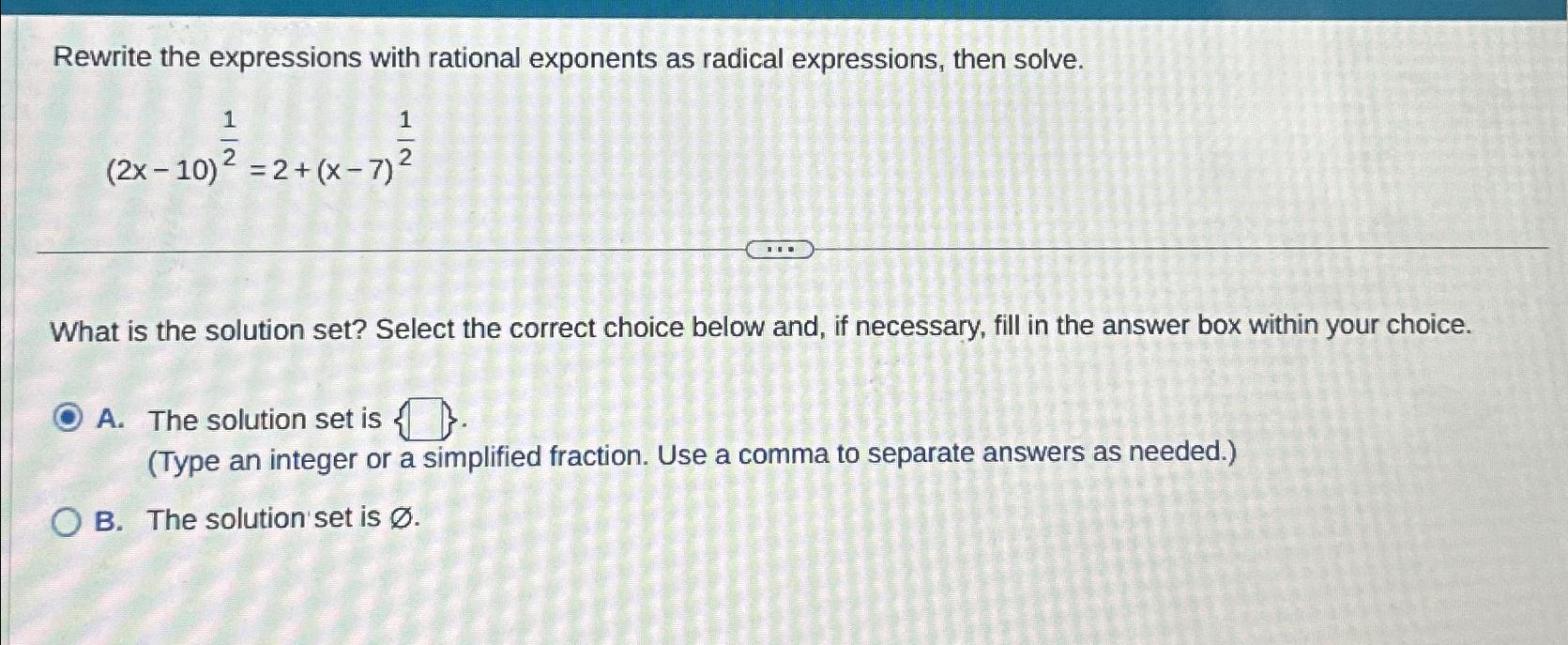 Solved Rewrite The Expressions With Rational Exponents As