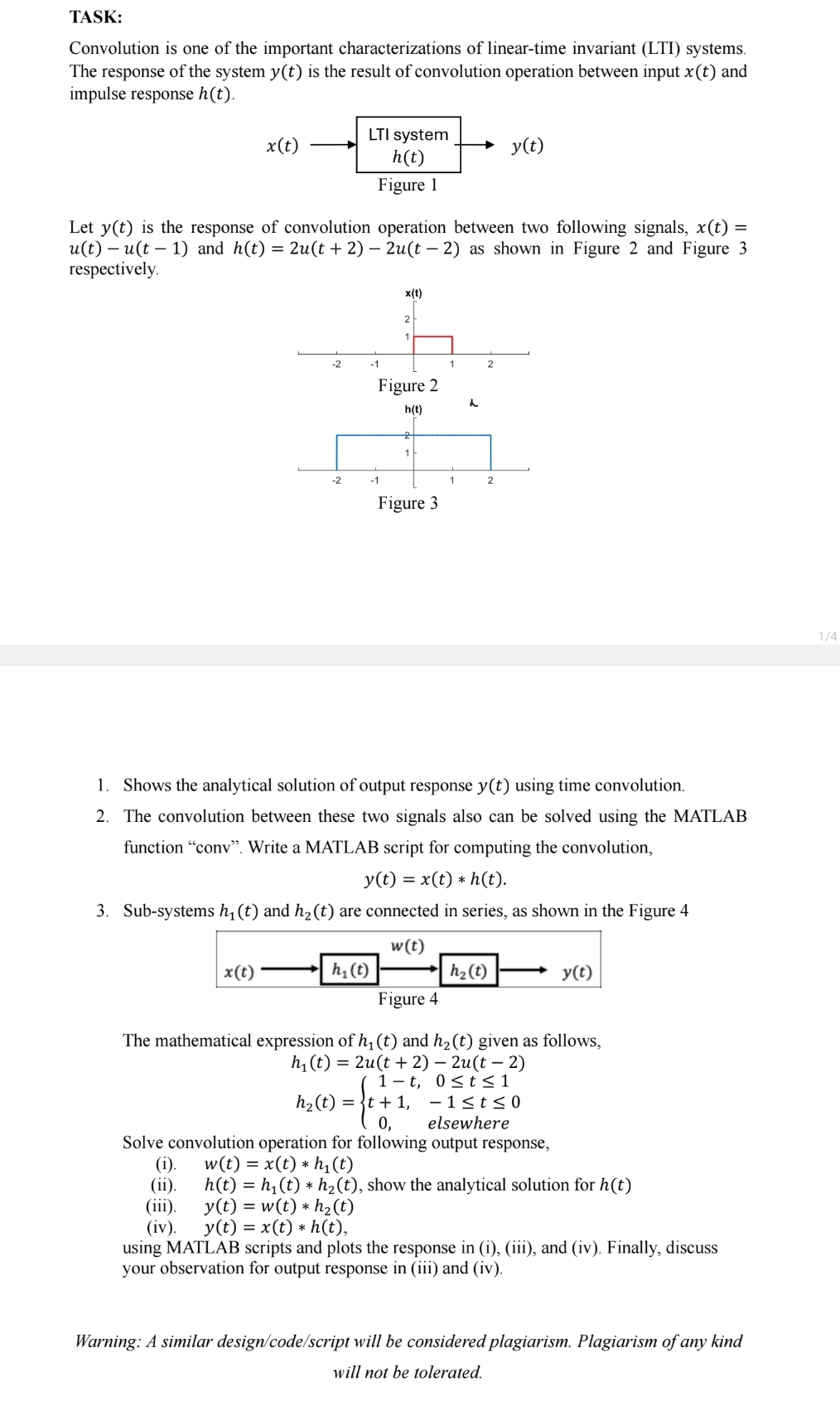Solved TASK:Convolution is one of the important | Chegg.com