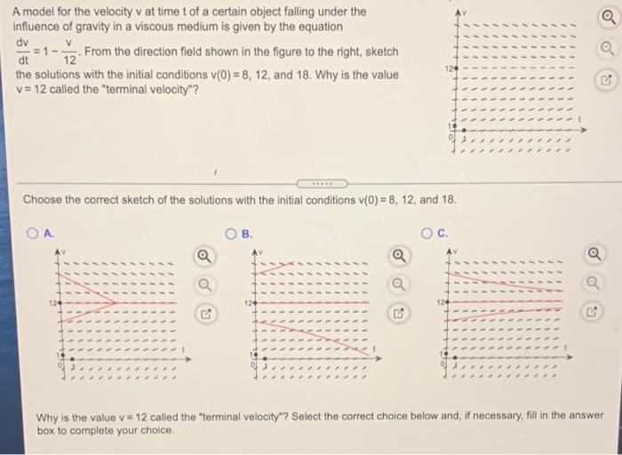 Solved A model for the velocity v at time t of a certain | Chegg.com