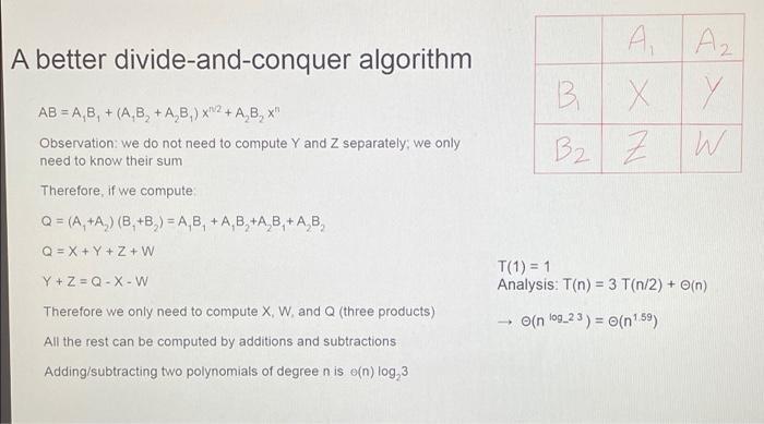 Solved Q6: For the polynomial multiplication algorithm we | Chegg.com