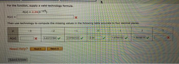 Solved Supply a valid technology formula for the given | Chegg.com